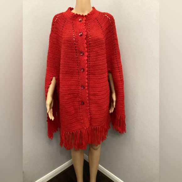Vintage | Jackets & Coats | Handmade Vintage Sweater Cape | Poshmark